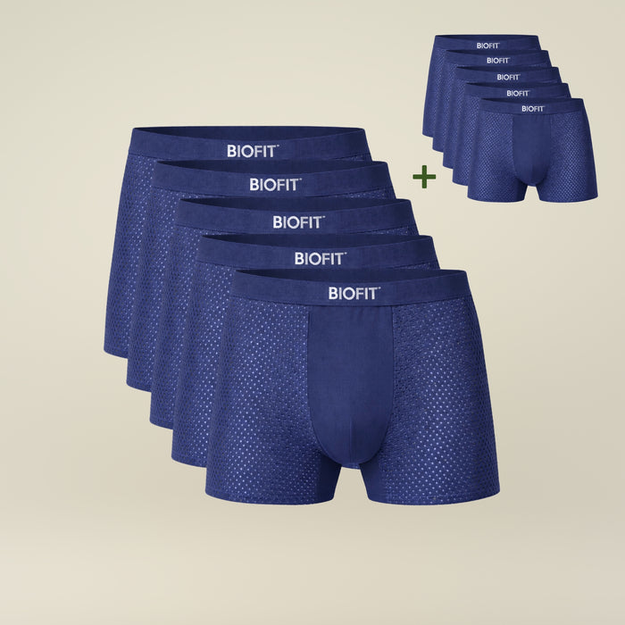 BIOFIT® Essentials Boxer Trunks 5-Pack Blue | + 5 FREE – Biofit